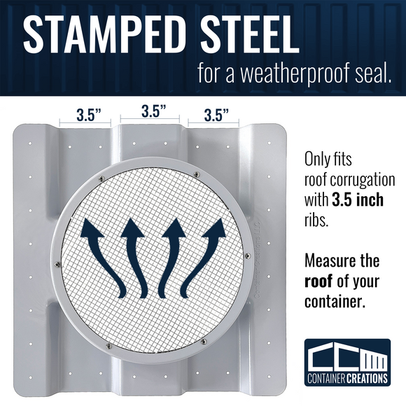AdaptAIR™ Roof Vent for Conex Shipping Container, Reduce Condensation ...